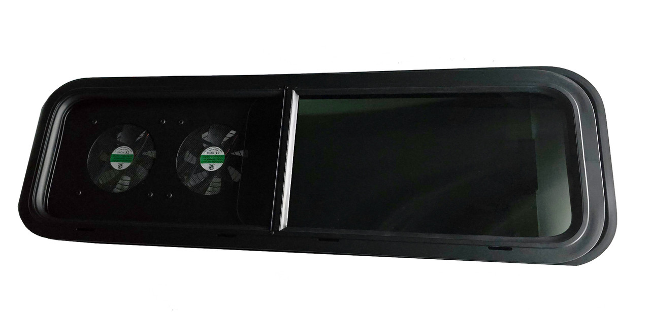 VWD VW3310RF Half-Slider Van Passenger Bunk Window with Dual Fans (OD ...