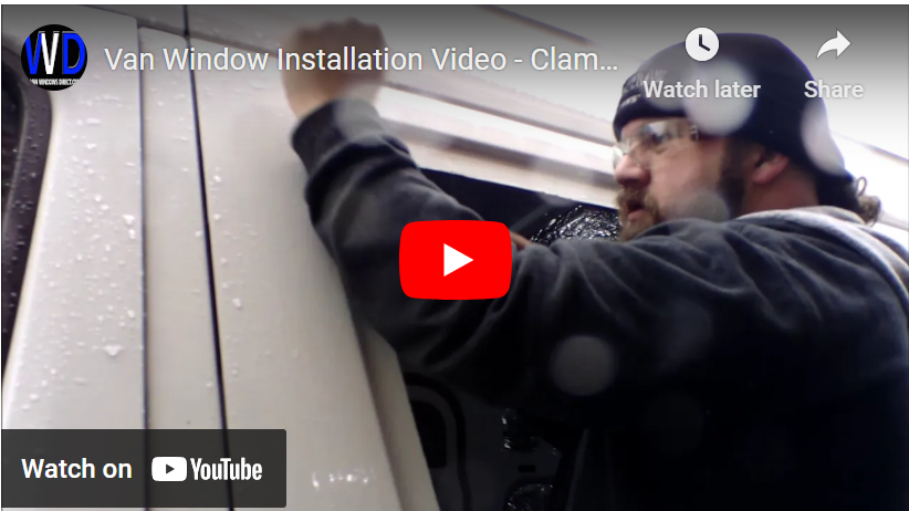 Direct Fit Clamp Ring Window installation - Van Windows Direct