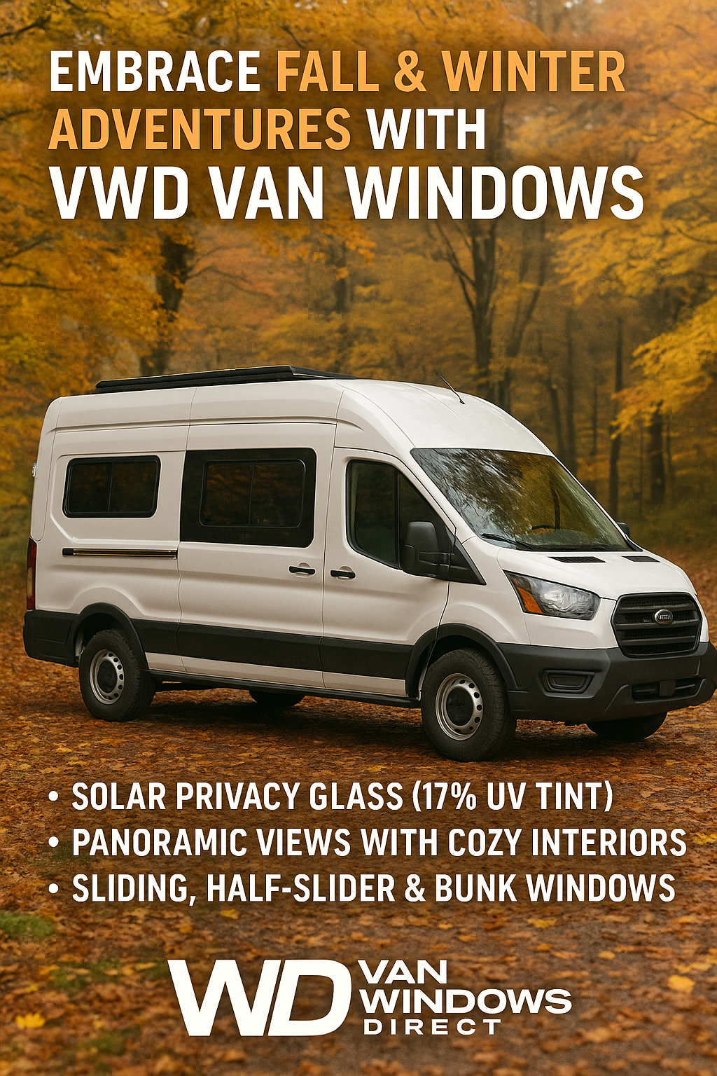 Embrace Fall & Winter Adventures with VWD Van Windows - Van Windows Direct