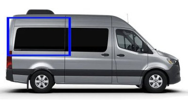 VWD Fixed Glass Window - Sprinter Van - Passenger Side Rear Quarter