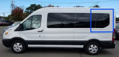 VWD Fixed Glass Window - Transit Van - Driver Side Rear Quarter