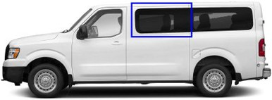 AM Auto Fixed Glass Window - Nissan NV Van - Driver Side Forward