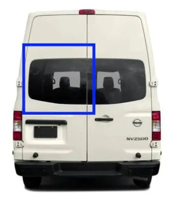 AM Auto Fixed Glass Window - Nissan NV Van - Driver Side Rear Cargo Door