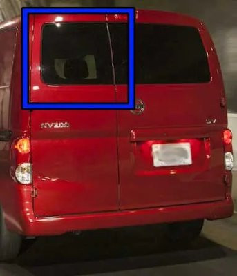 AM Auto Fixed Glass Window - Nissan NV200 Van - Driver Side Rear Cargo Door
