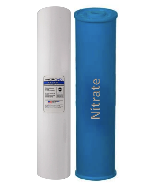 20" Big Blue 2 Stage Filter Kit - Sediment and Nitrate