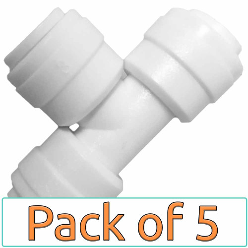1/4" Quick Connect Union Tee Fittings - (Pack of 5)