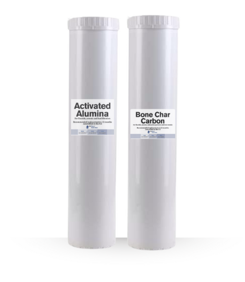 2 Stage Filter Kit - Activated Alumina & Bone Char Carbon Filters for ...