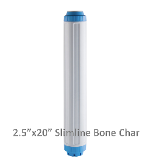 Slimline 2.5" 20" Bone Char Carbon Filter - Removes Fluoride