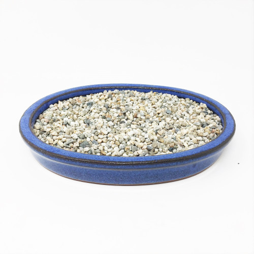 Blue Oval Ceramic Humidity Tray at New England Bonsai Gardens