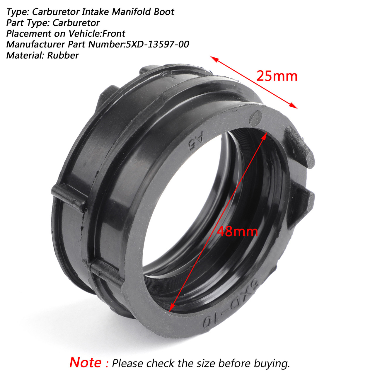Throttle Body Intake Manifold Boot For Yamaha YZ450F 2004-2005 WR450F ...