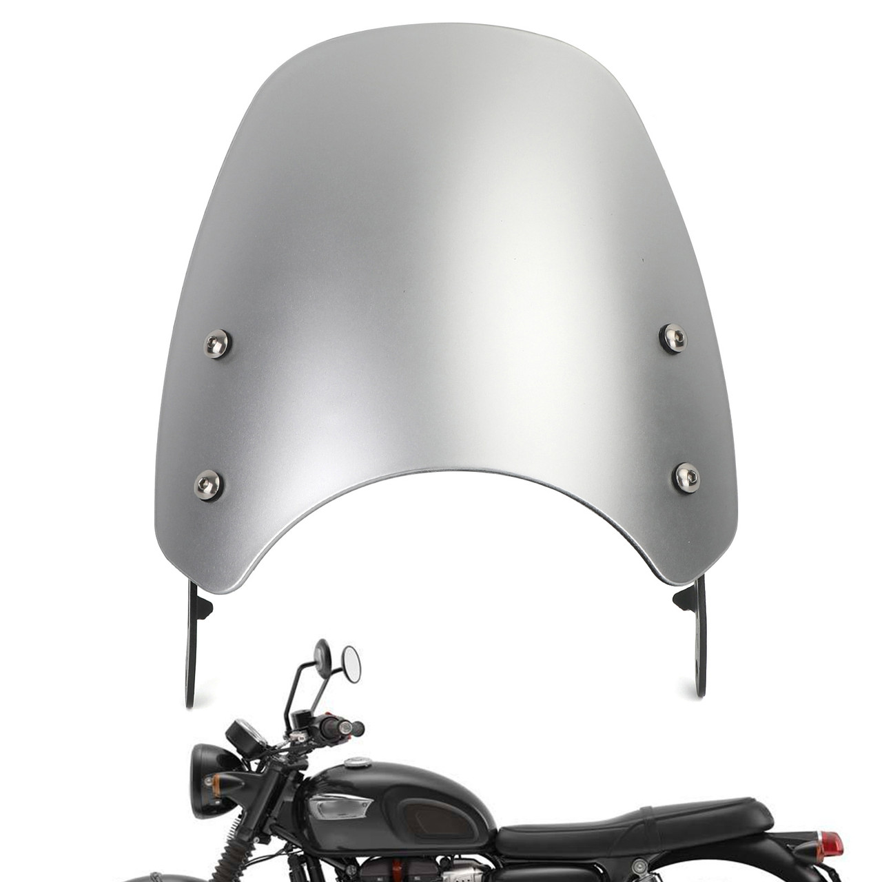 Windshield For Triumph Bonneville T100 T120 Thruxton 900 BLK Generic ...