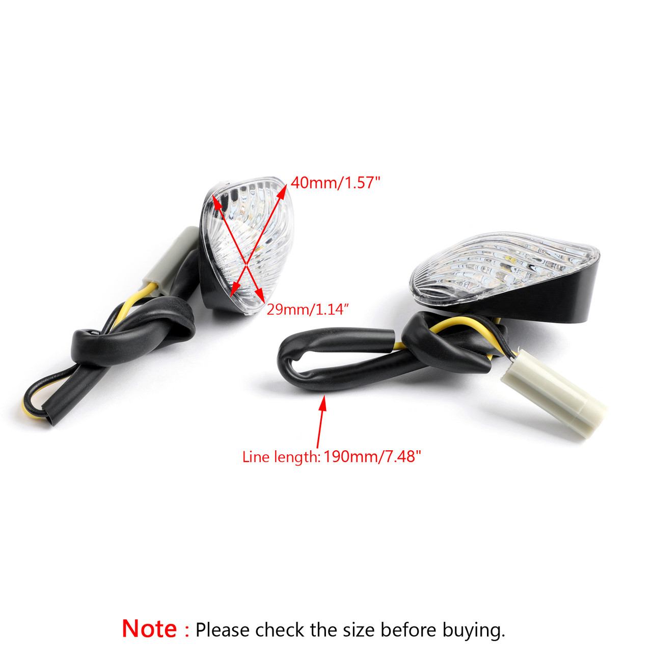 Front Indicators Flush Mount LED Turn Signals Yamaha YZF R1 (02-08), R6 ...