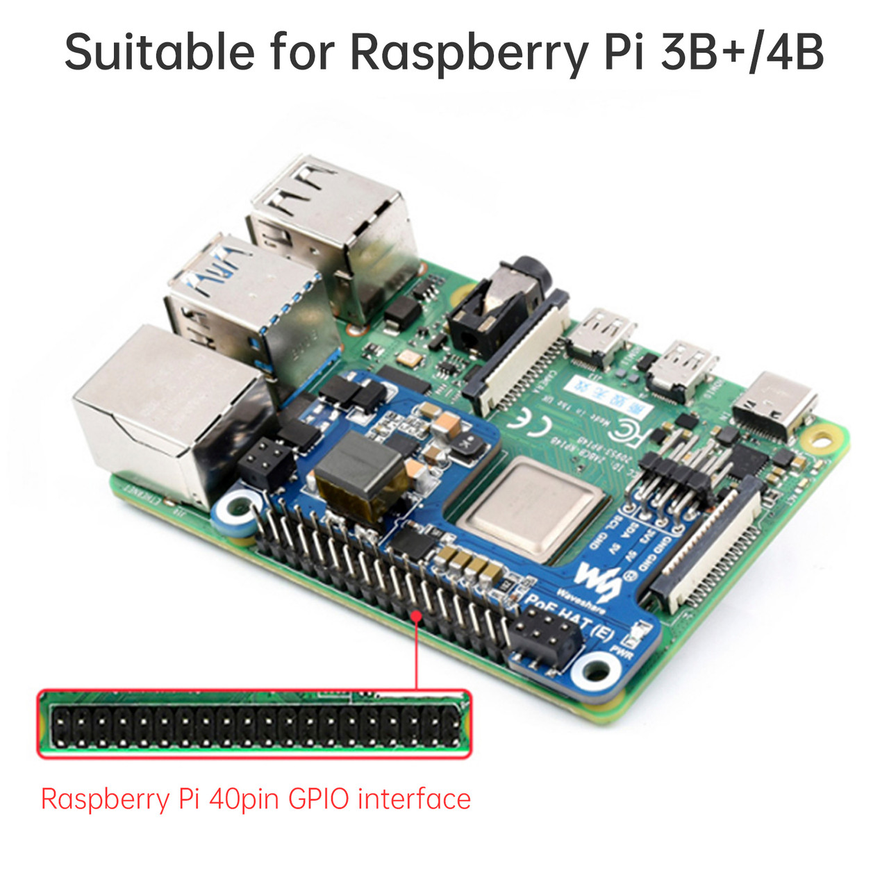 Raspberry Pi POE Expansion Board Module Supports Raspberry Pi 3B+/4B ...