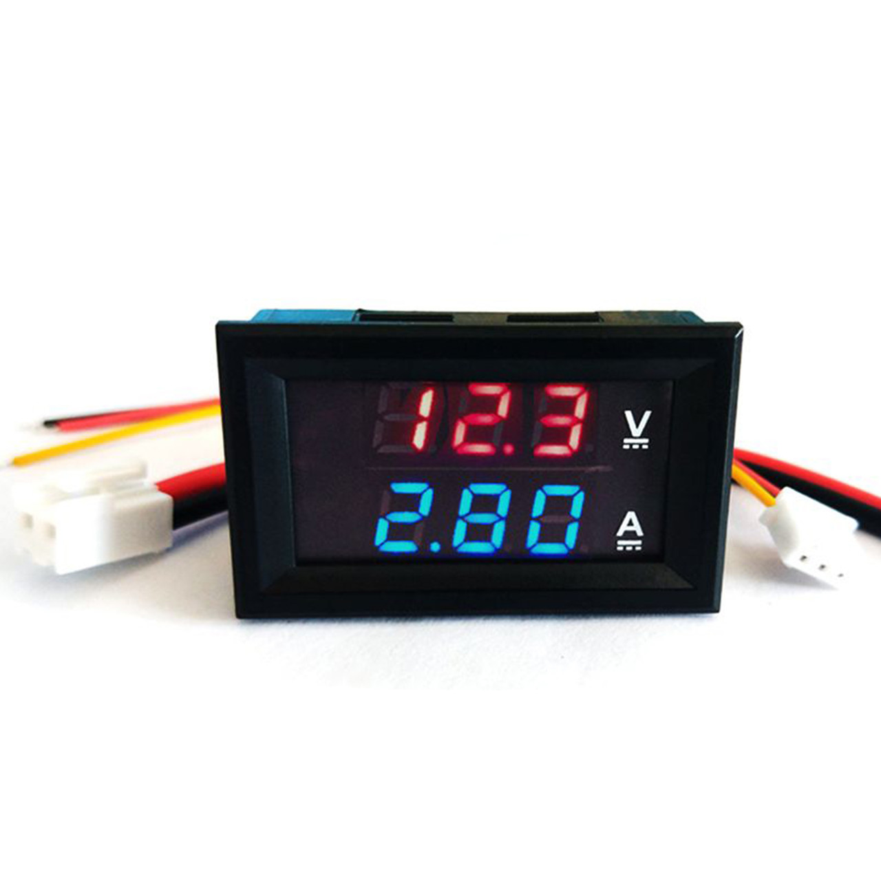 DC 100A 100V Digital Amp Volt Meter Voltmeter Ammeter Blue Red LED ...