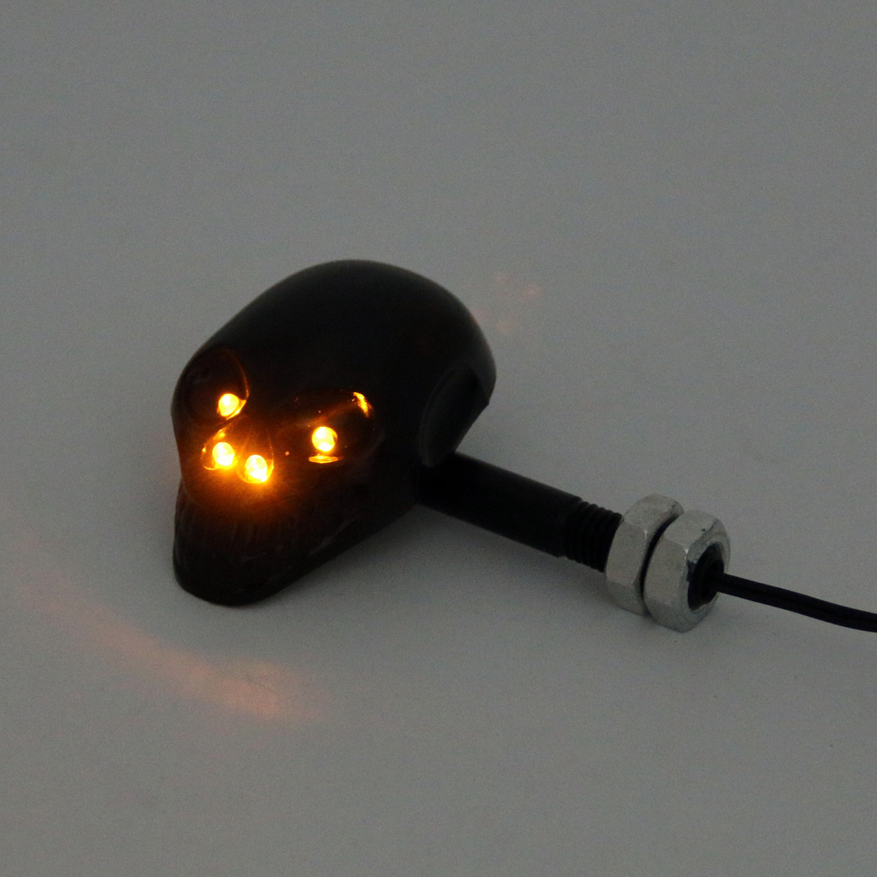 Skull Skeleton Head LED Indicators Turn Signals Universal Fit Custom ...