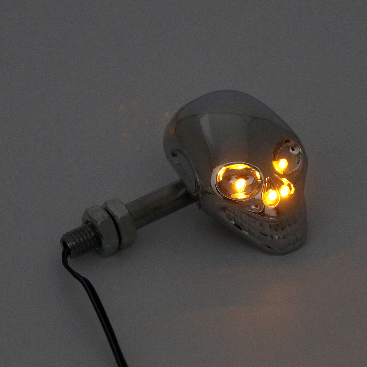 Skull Skeleton Head LED Indicators Turn Signals Universal Fit Custom ...