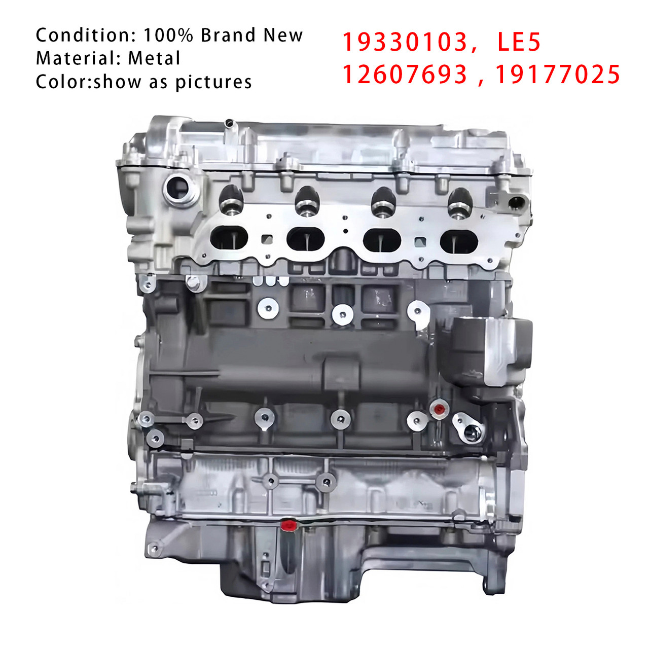 GM 2.4L LE5 LE5 Engine Long Block Assembly CA Emission PZEV NU6 Generic ...