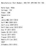 Pair Front LED Fog Lamps Fog Lights For VW Jetta Golf MK6 EOS 1F ...
