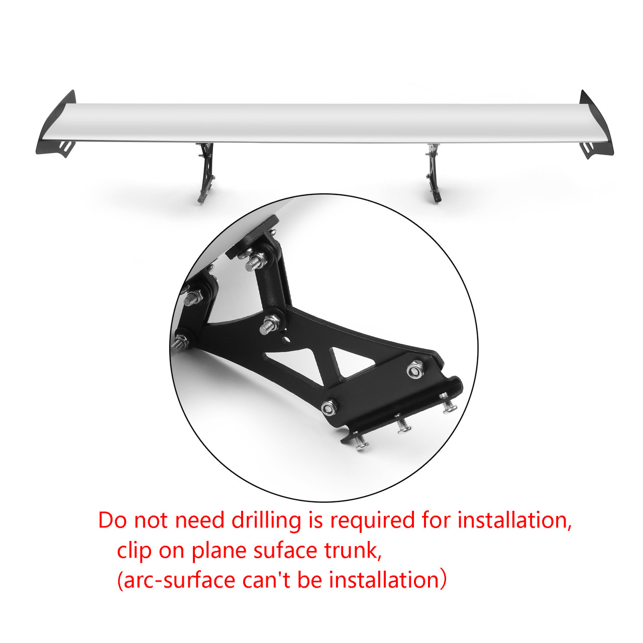 Universal Adjustable Lightweight GT Aluminum Rear Trunk Wing Racing ...