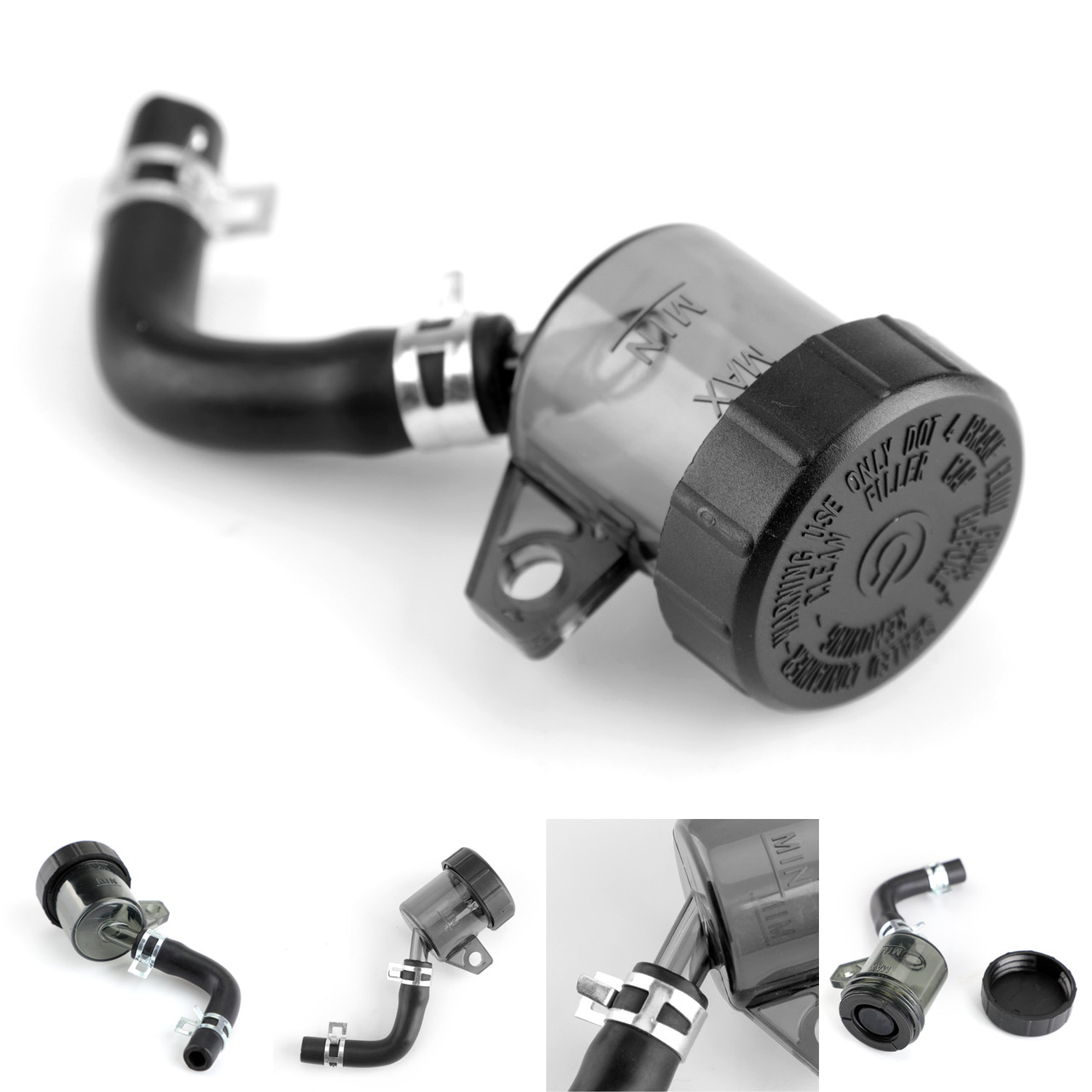 Rear Master Cylinder Hydraulic Brake Pump Fluid Reservoir Universal ...