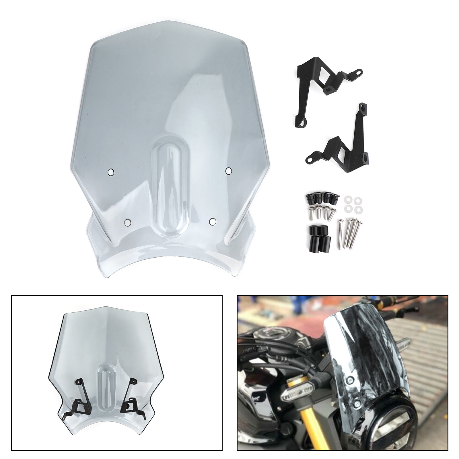 ABS Plastic Windshield Windscreen for Honda CB125R CB300R 2018-2019 ...