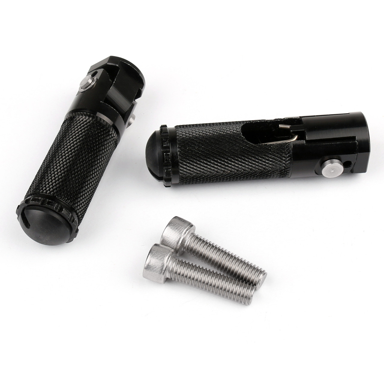 CNC Folding Foot Pegs Footpeg Rear Set Rest Racing Universal Motorcycle ...