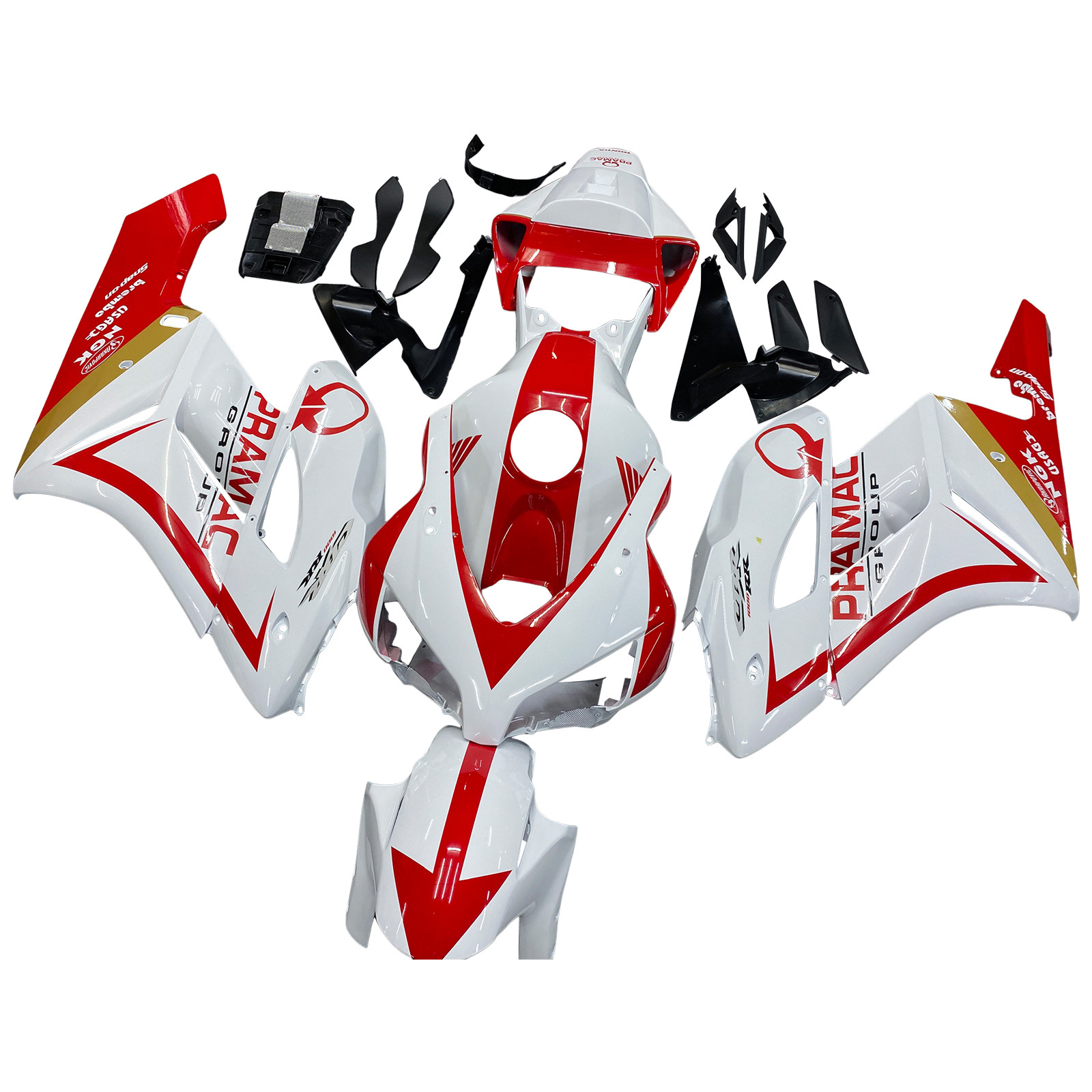 2004-2005 Honda CBR1000RR Amotopart Fairings White Red Honda Racing ...