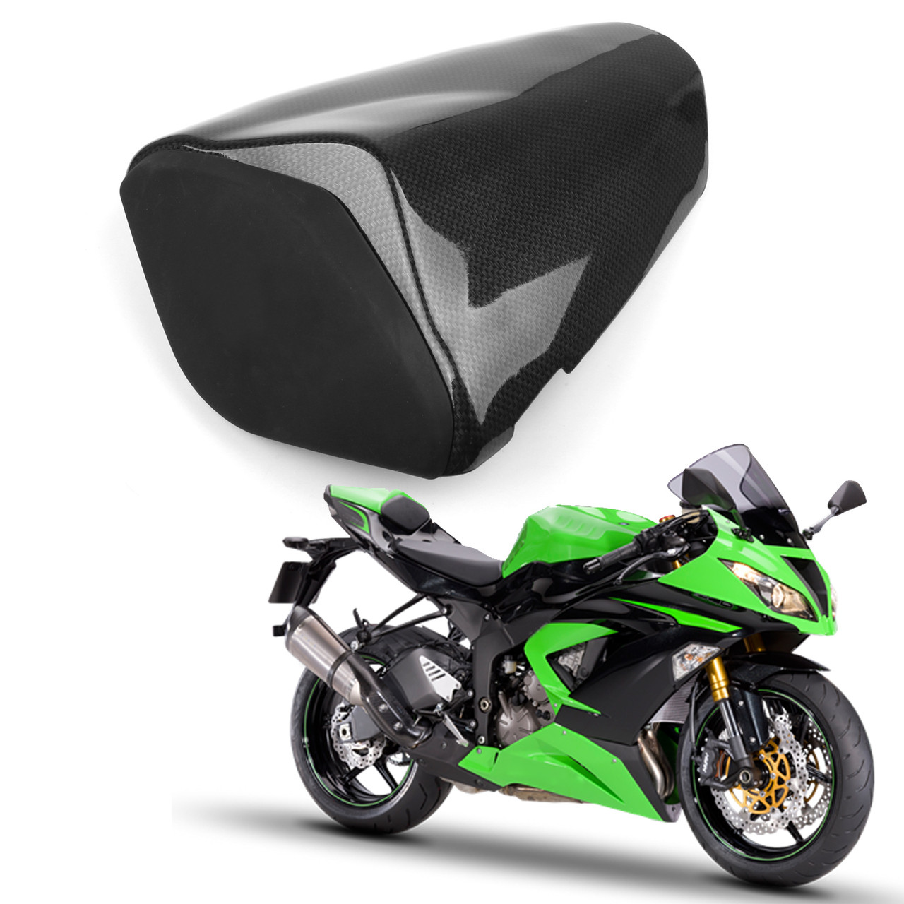 Seat Cowl Rear Cover Kawasaki ZX6R 636 (2009-2014) Black - MotorGenic