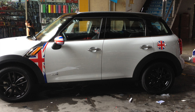 1x Union Jack UK Flag Pattern Vinyl Sticker Decal for Mini Cooper Gas ...