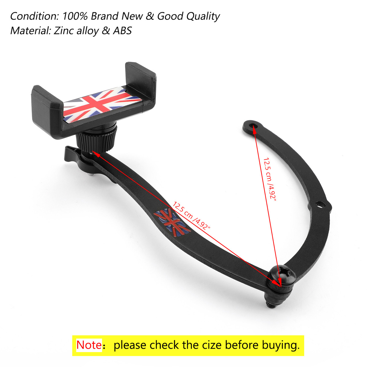 Union Jack Car Cell Phone Mount Folding Holder For Mini Cooper R55 R56 ...