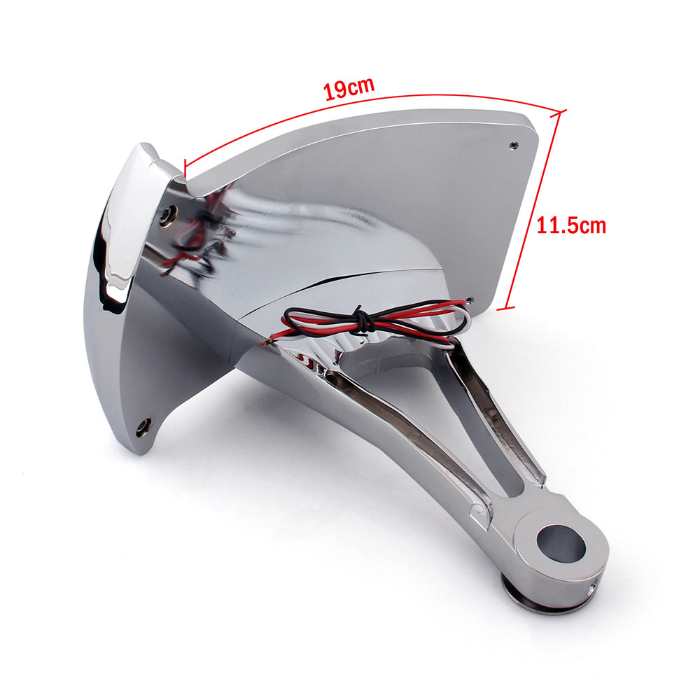 Side Axle Mount Chrome Billet License Plate Bracket Taillight Led ...