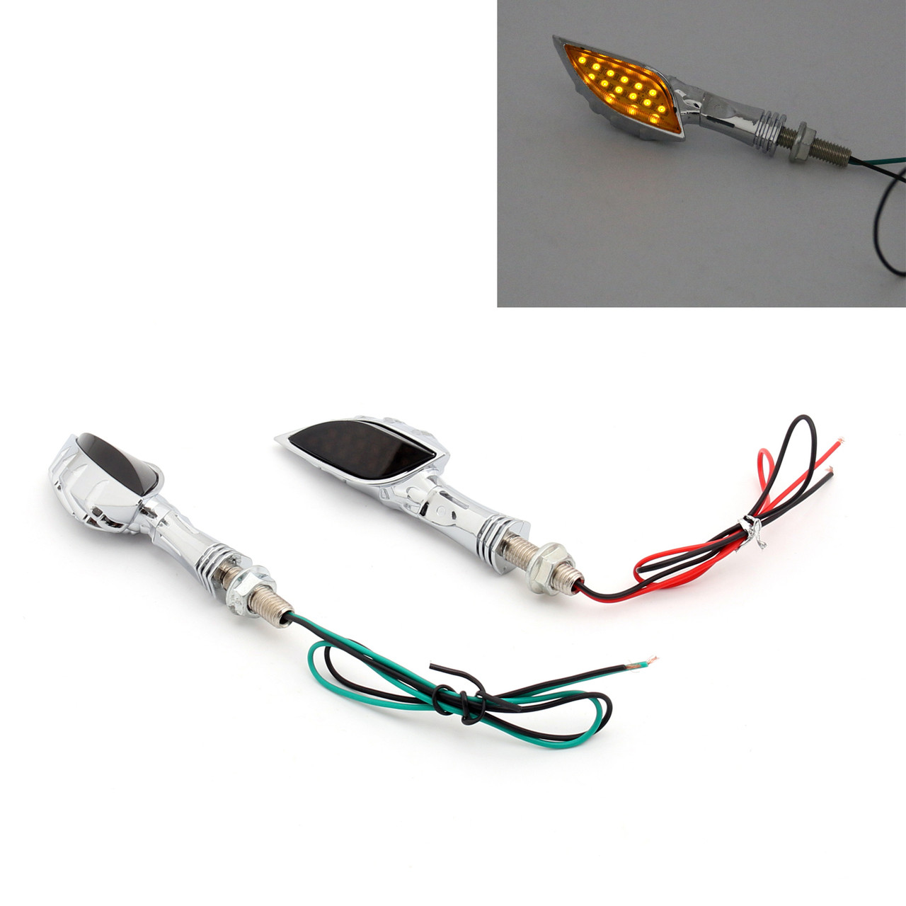 Skull Skeleton Head LED Indicators Turn Signals Universal Fit Custom ...