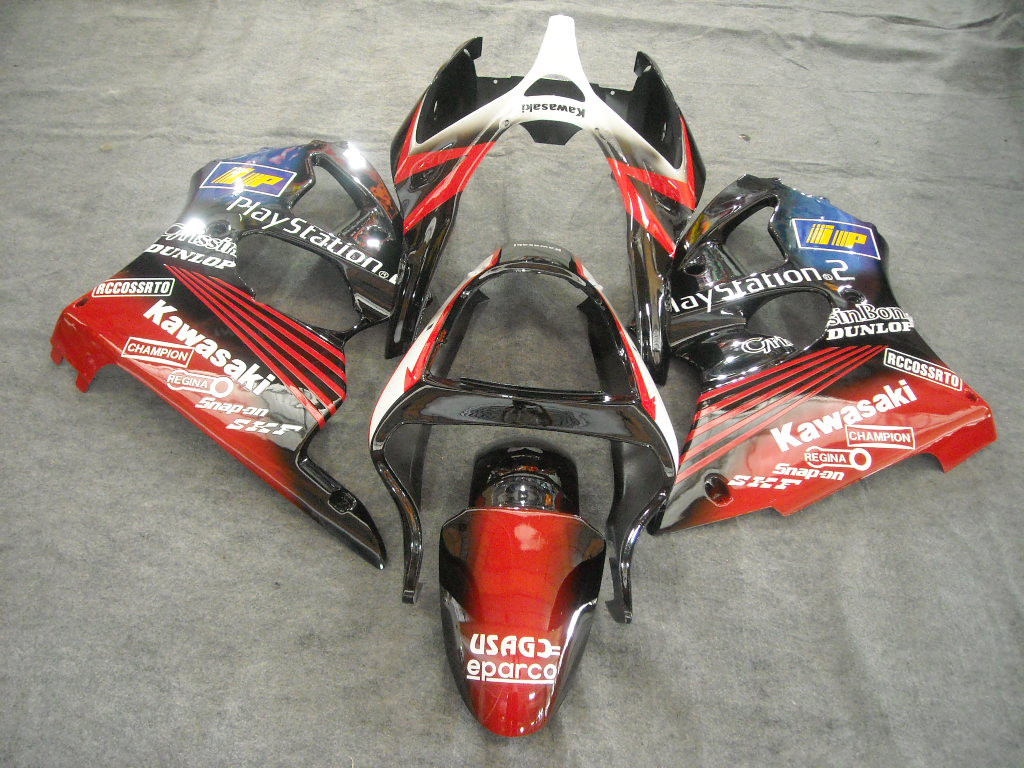 Amotopart Fairings Plastics Kawasaki ZX6R 636 Green ZX6R Racing (2000 ...