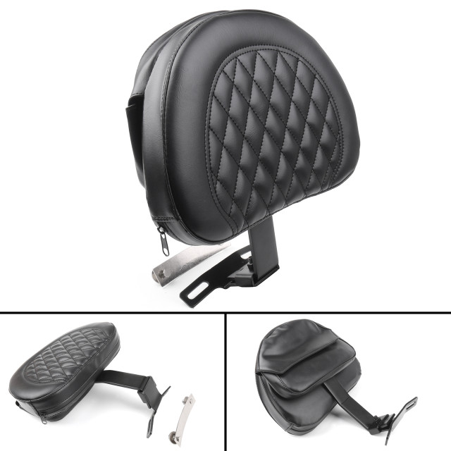 Adjustable Driver Rider Backrest Pad For Harley Fatboy Heritage Softail ...
