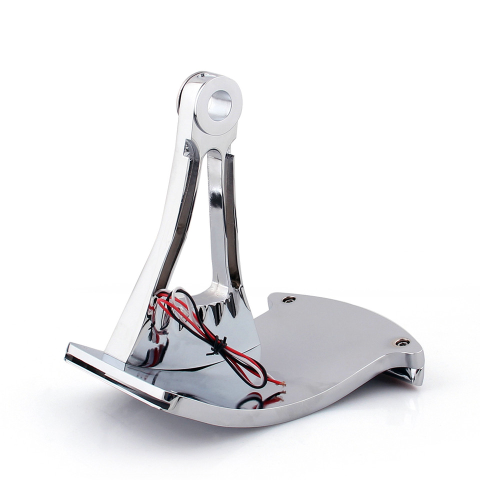 Side Axle Mount Chrome Billet License Plate Bracket Taillight Led ...