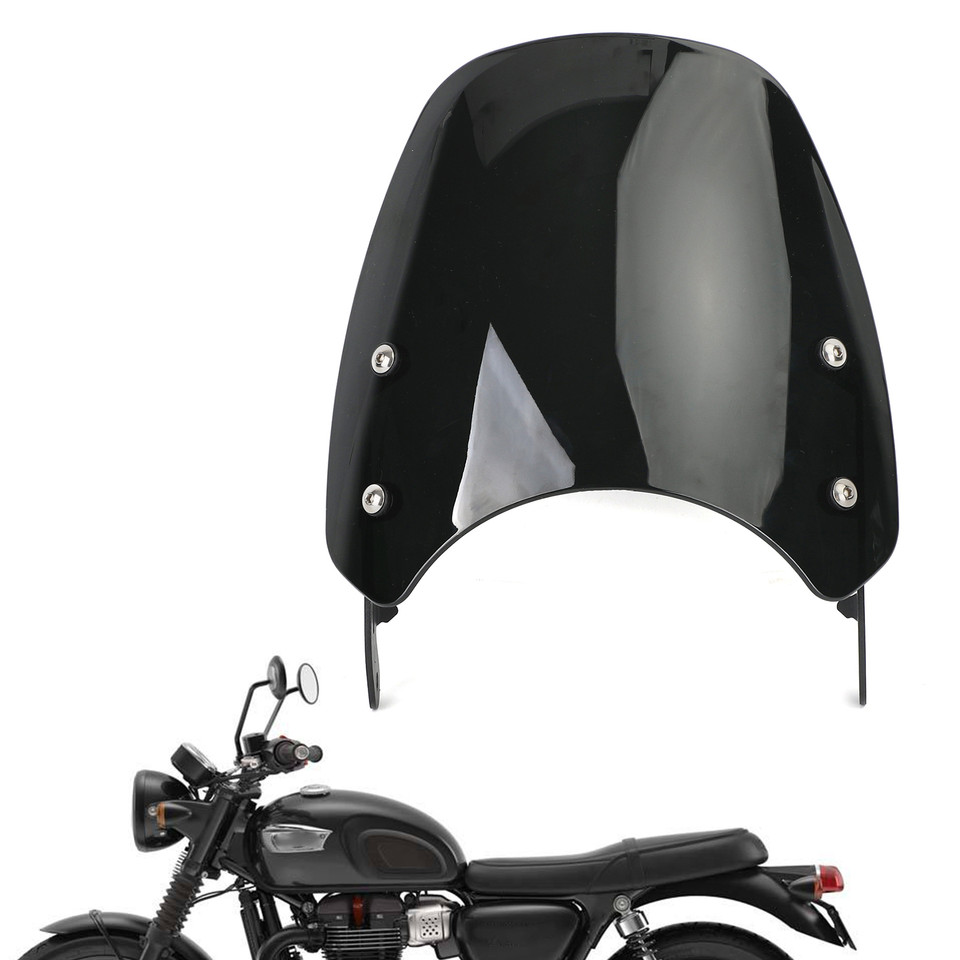 Windshield For Triumph Bonneville T100 T120 Thruxton 900 BLK Generic ...