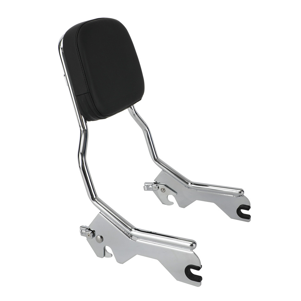 Adjustable Driver Rider Backrest Pad For Harley Fatboy Heritage Softail ...