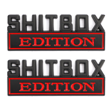 2pc Shitbox Edition Emblem Decal Badges Stickers For Ford Chevy Car ...