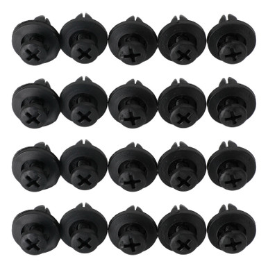 20pcs Fairing Panel Bolt Clip 6mm Plastic Screw Rivets Clips Black For ...