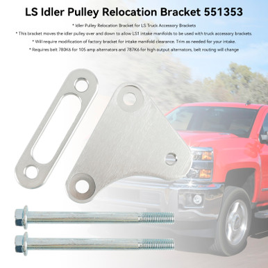 551353 Billet Idler Pulley Relocation Bracket For Chevy Truck LS LQ4 ...