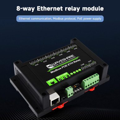 8-Channel Ethernet Relay Module Modbus RTU Protocol Poe Ethernet ...