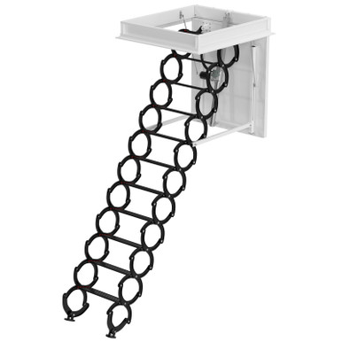11 Steps Electirc Attic Ladder 3m Aluminum Folding With Remote Loft 31. ...