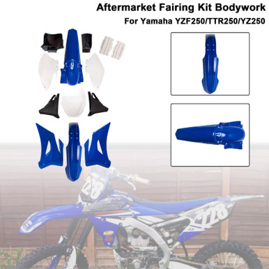 Yamaha YZF250/TTR250/YZ250 Body Plastic Kit Front Rear Fender Fairing ...