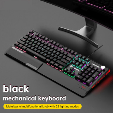 K1000 Mechanical Keyboard Wired 104-key Black Switches Gaming E-Sports ...