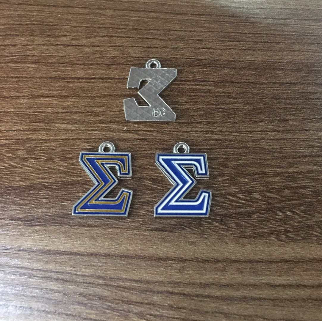 Sigma Letter Enamel Charm
