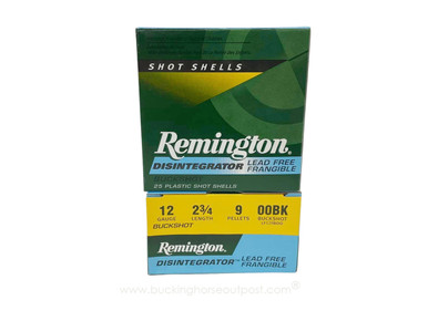Remington Disintegrator 12 Gauge 2-3/4" 00 Buckshot #9 Pellet Lead Free ...