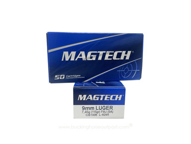 Magtech 9mm Luger 115 Grain Full Metal Jacket 50rds Per Box (9A) - FREE ...