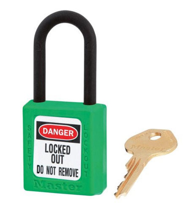 Master Lock Dielectric Thermoplastic Safety Keyed Alike Padlock 406GRN KA