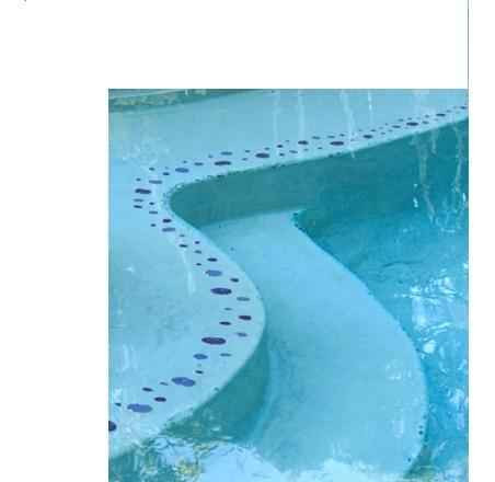 Step Marker Bubbles- Glass Blue Blend By DG Pool Supply