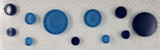 Step Marker Bubbles- Glass Blue Blend By DG Pool Supply
